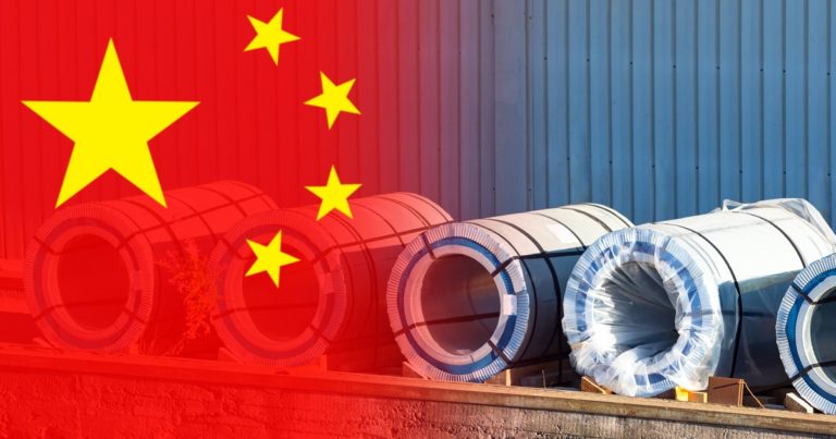 China's rolled steel exports fell by 8.1% y/y a five-month period