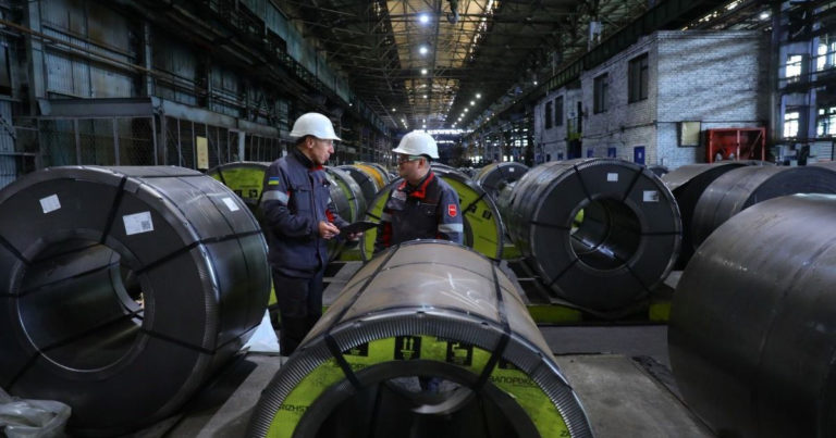 Ukrainian steelmakers in October 2022 reduced the production of rolled ...